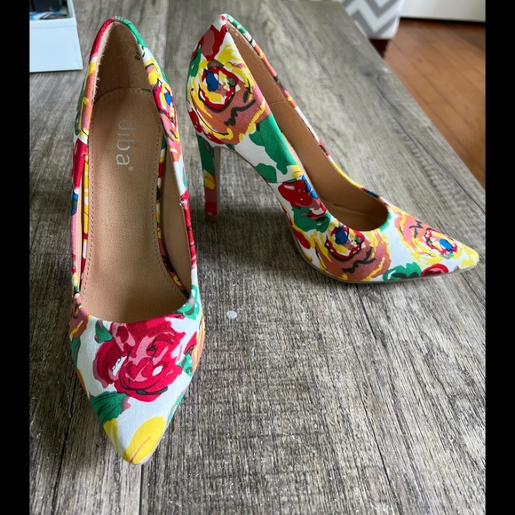 Diba | Shoes | Diba Brightly Colored Floral Stiletto Heels Size 6 ...